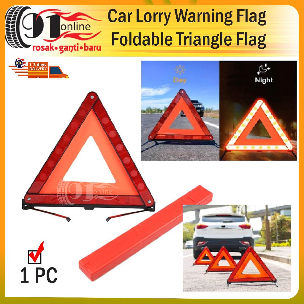 Car Warning Triangle Sign Car Emergency Triangle Reflective Hazard Sign ...