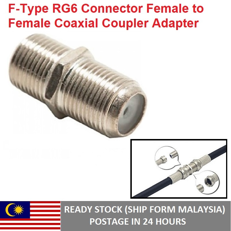 F-Type RG6 Connector Female to Female Coaxial Coupler Adapter Coaxial ...