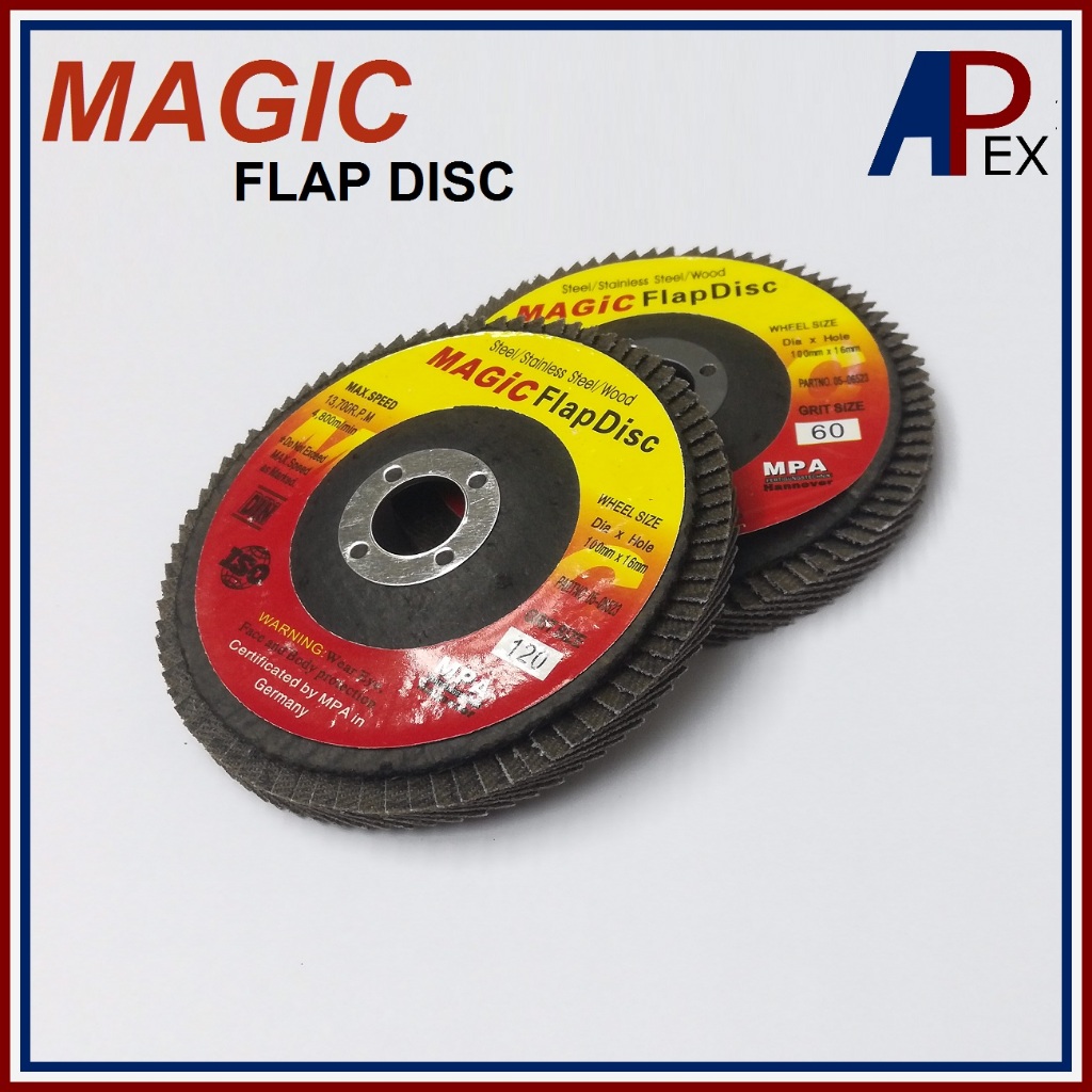 MAGIC Flap Disc Heavy Duty Sandpaper Abrasives for Steel/Stainless ...