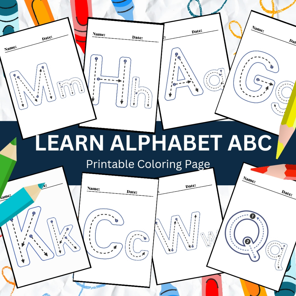 [PDF] Alphabet Abc learning kids coloring page book preschool | Shopee ...