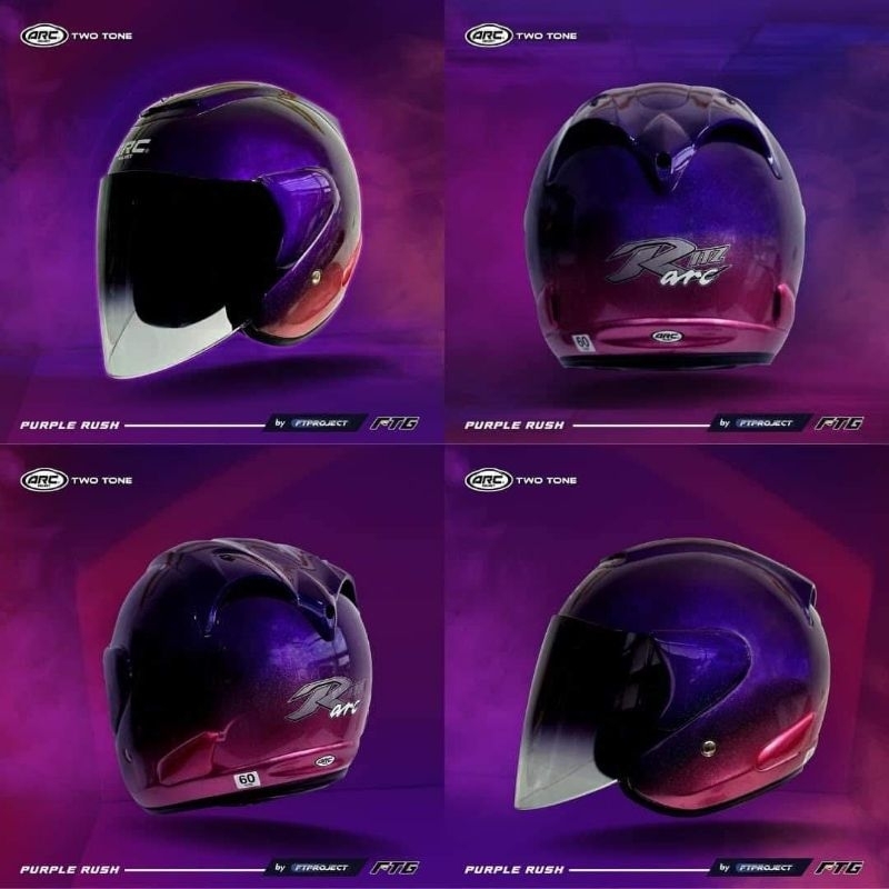 arc purple rush 2 two tone ritz helmet edisi raya | Shopee Malaysia