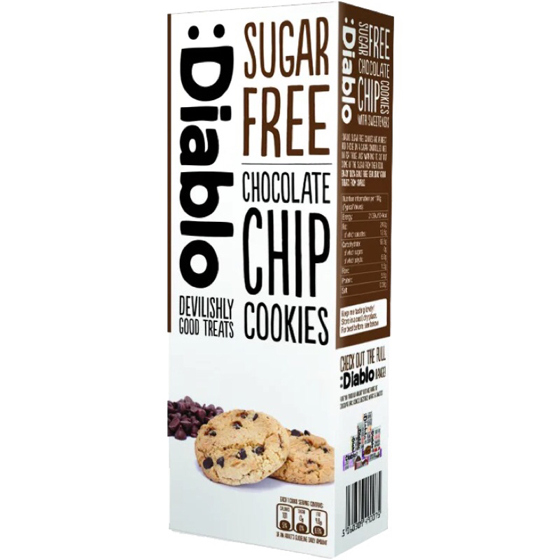 Diablo sugar free chocolate chips cookies 130g | Shopee Malaysia