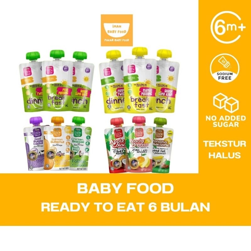 Little Nuur Ready To Eat Baby Food Porridge Instant Bayi Travel ...