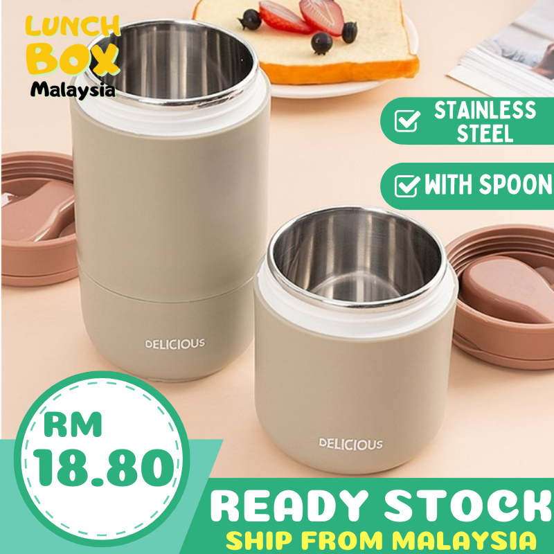 Lunch Box 🇲🇾 304 Stainless Steel Thermal Container Insulator Tupperware ...