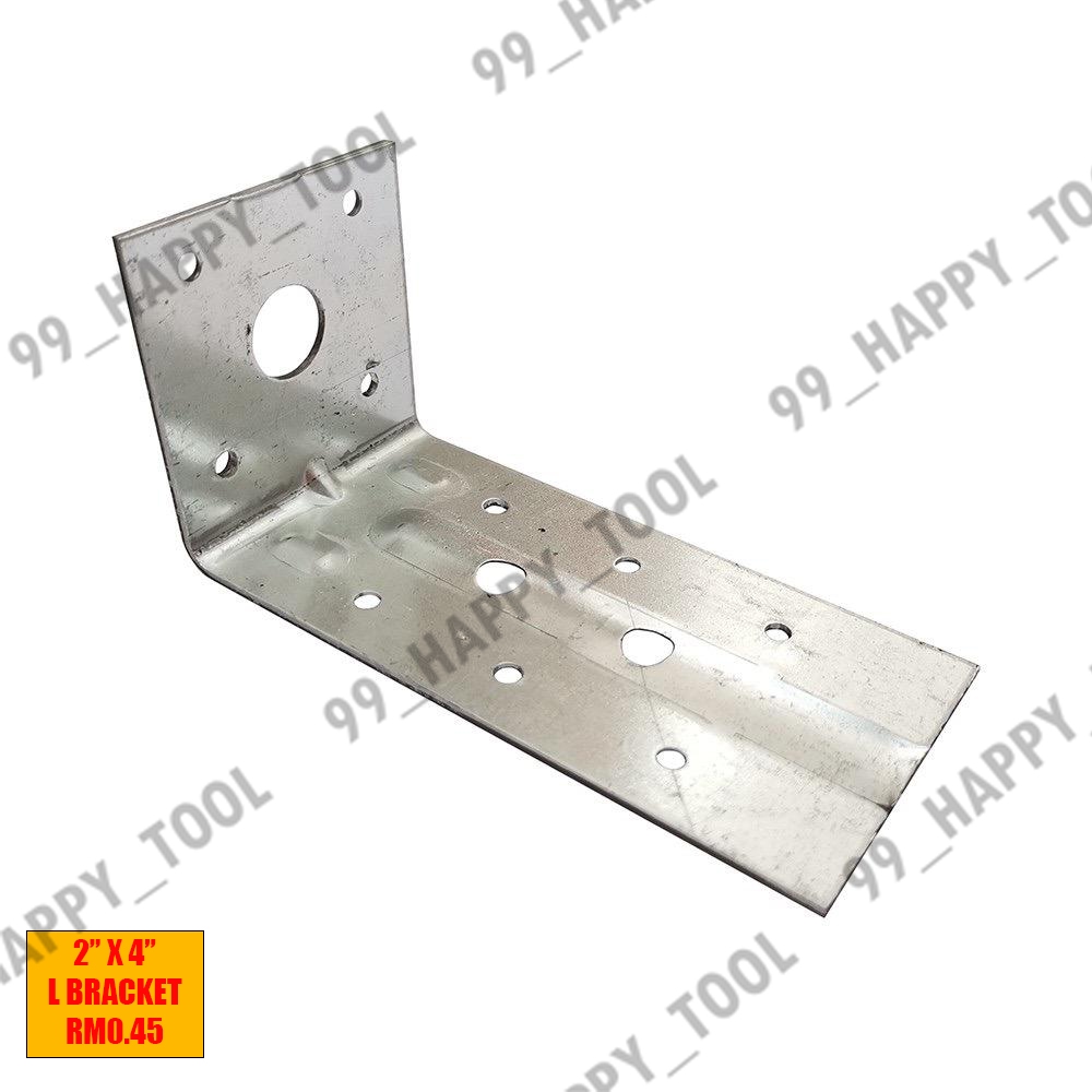 2" x 4" x 1.5mm Galvanized Iron (GI) L Bracket / L Bracket Besi ...