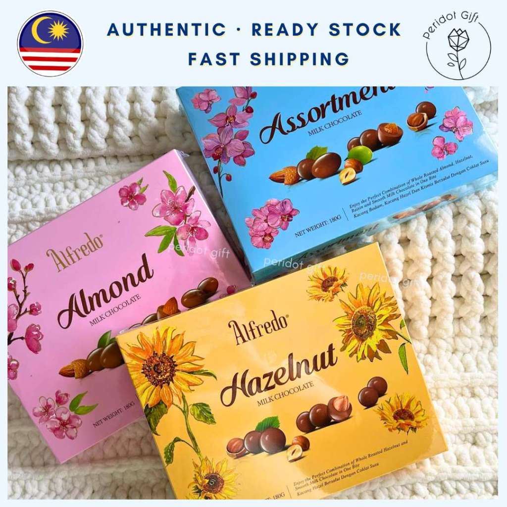 Alfredo Flower Box Mix Chocolate 180g - Assortment / Milk / Hazelnut ...