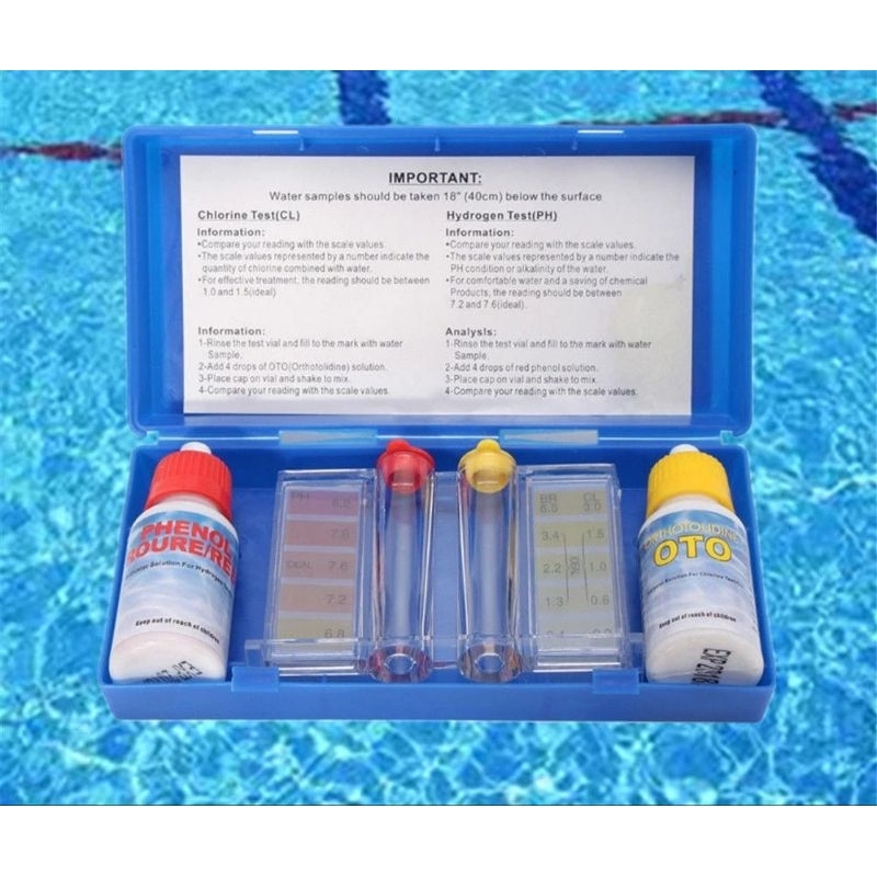 1 Set PH Chlorine Water Quality Tester Test Kit Hydrotool Testing Kit ...