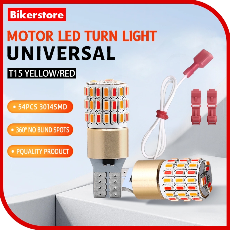 2 PCS T15 LED Bulb Turn Signal W16W Parking Reversing Color Fog Canbus ...