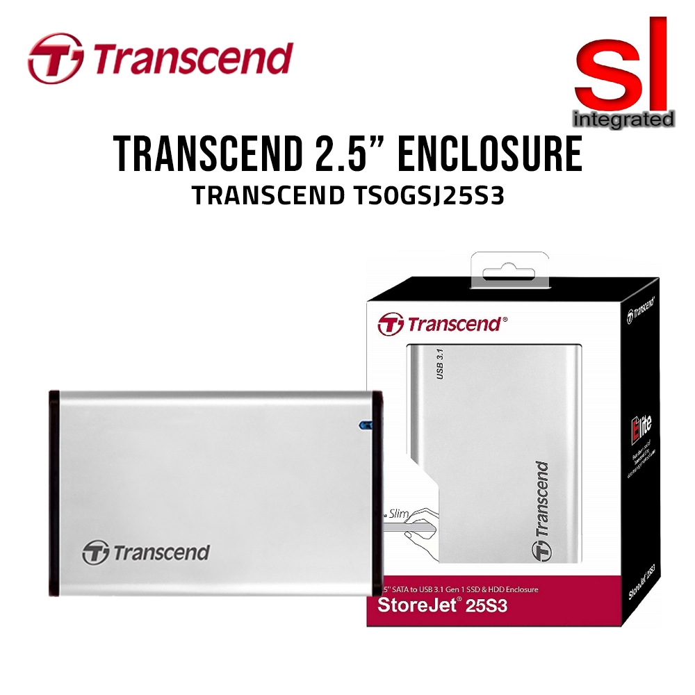 Transcend StoreJet 25S3 SATA III 2.5" Enclosures (TS0GSJ25S3) | Shopee ...