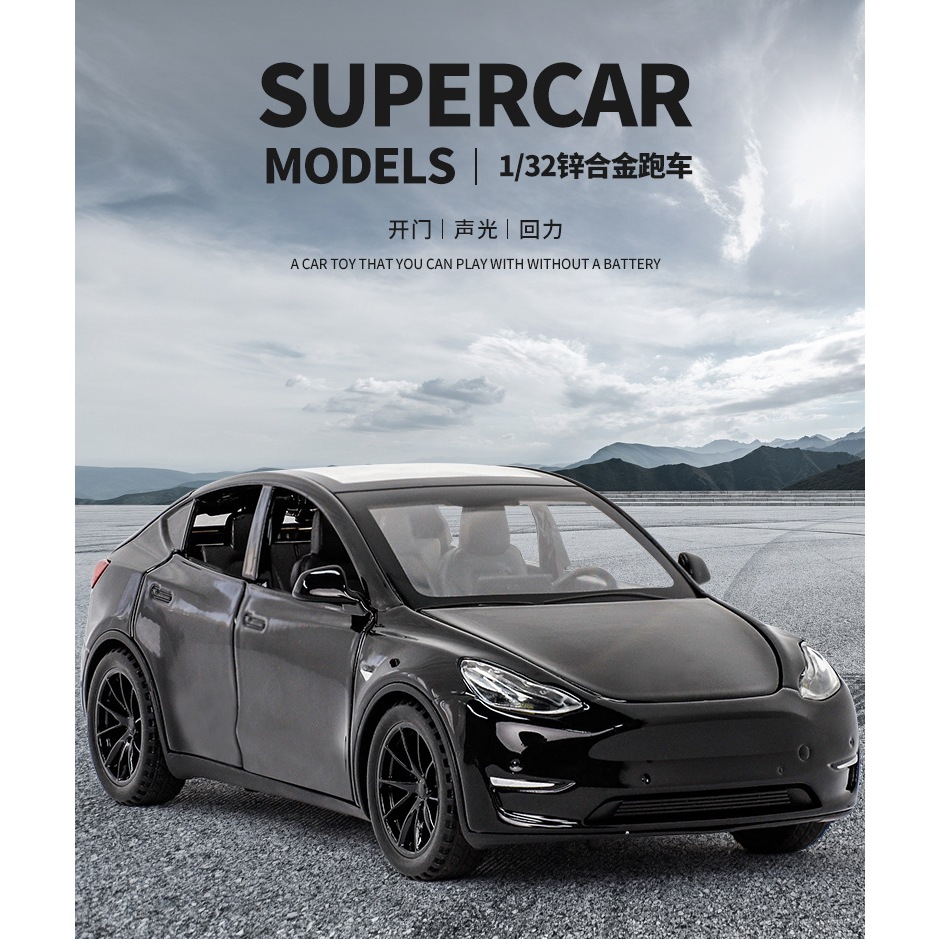 Tesla Model Y SUV Diecast Car Model Pull Back Car Diecast Model Toy ...