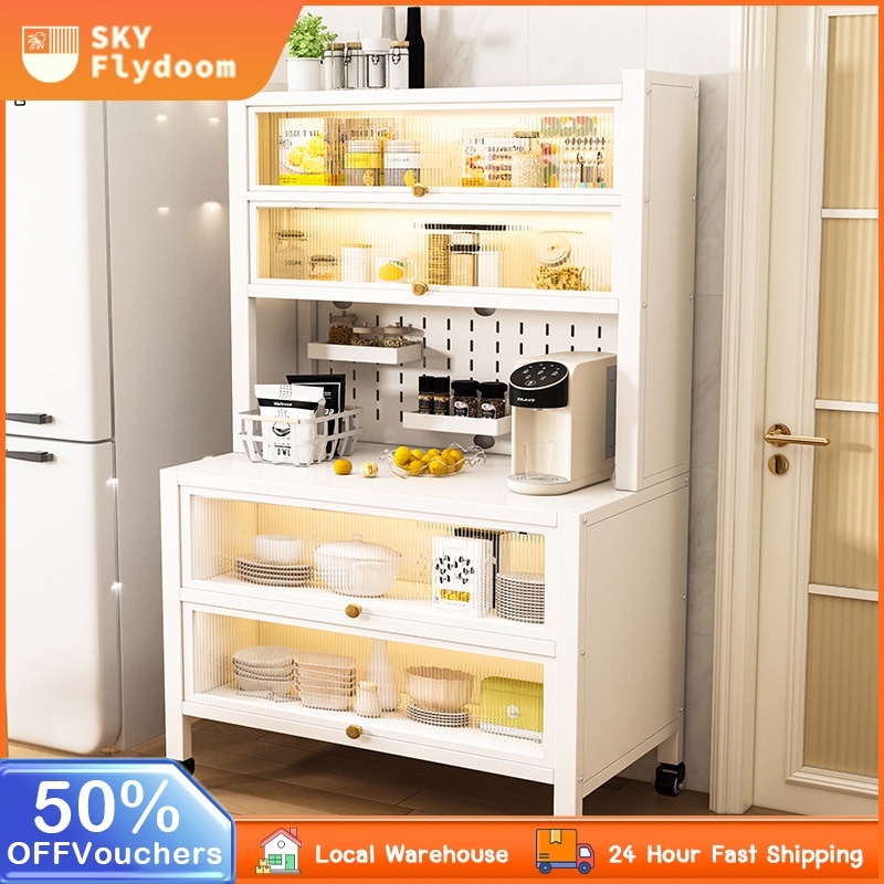 Rak Kabinet Dapur Kitchen Cabinet Storage Floor-Standing Multi-function ...