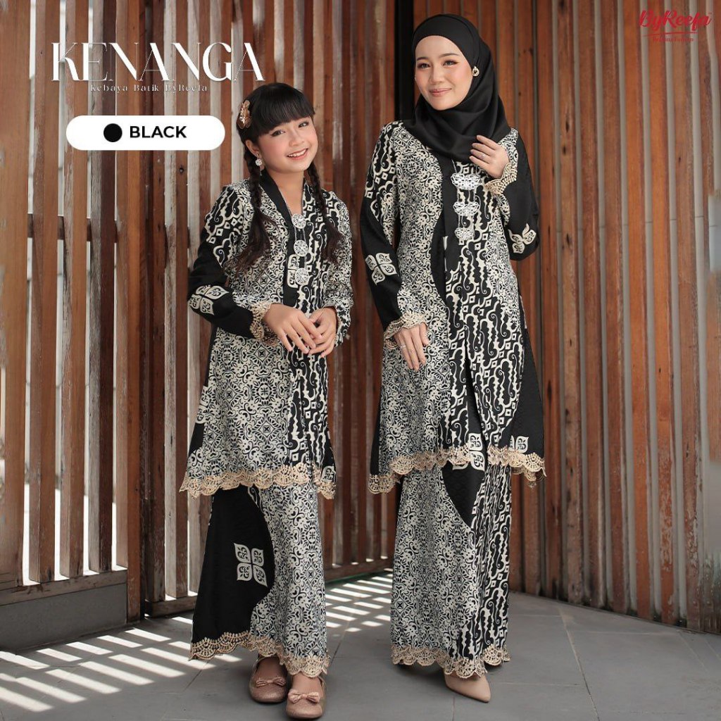 NEW DESIGN RAYA 2024 BAJU KEBAYA BATIK KENANGA SEDONDON MOM &KIDS BY REEFA | Shopee Malaysia
