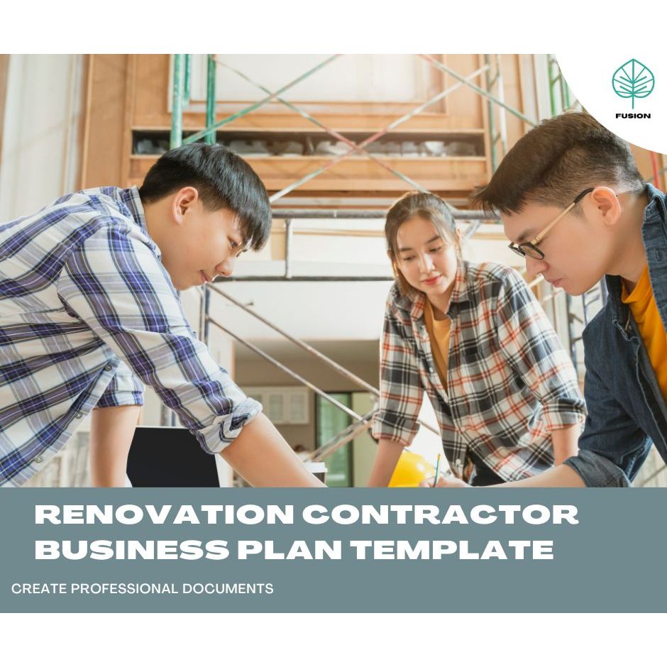 RENOVATION CONTRACTOR BUSINESS PLAN, FINANCIAL PROJECTION, CASHFLOW ...