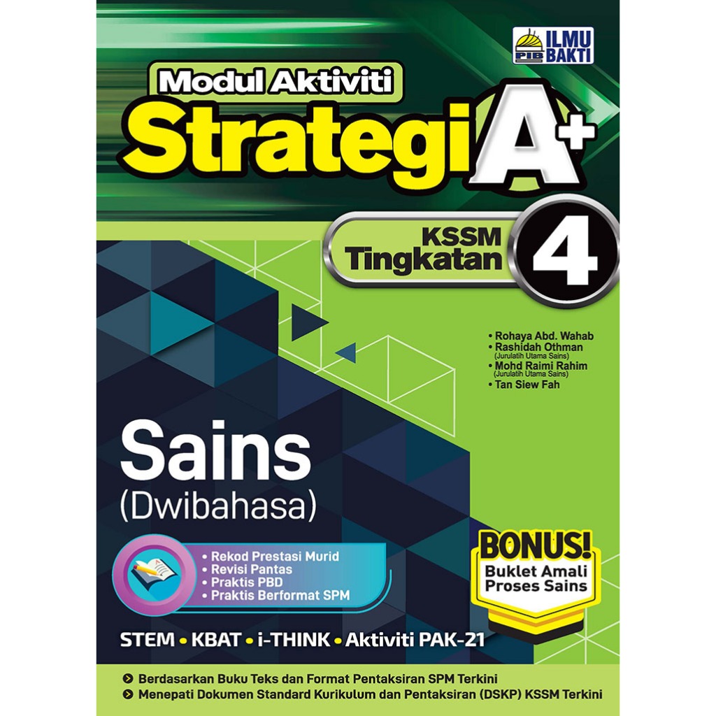 BUKU LATIHAN : MODUL AKTIVITI STRATEGI A+ KSSM TINGKATAN 4 (2024) ILMU ...