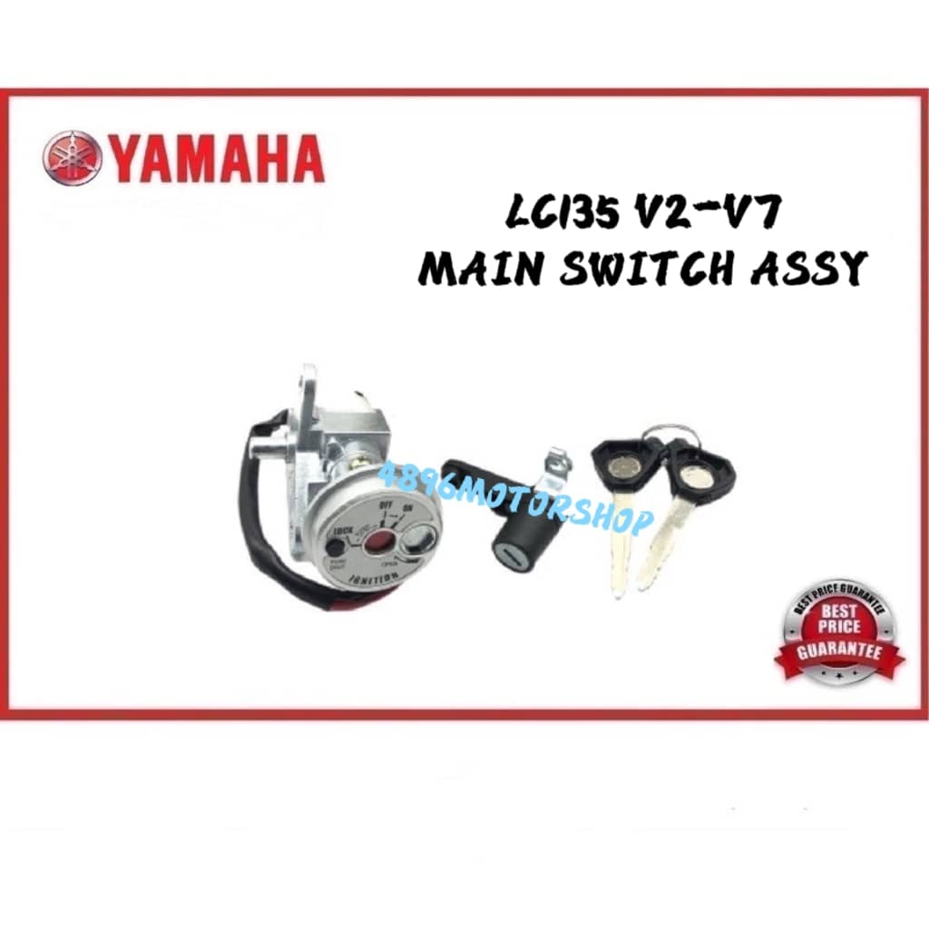 YAMAHA LC135 NEW LC 135 V1 V2 V3 V4 V5 V6 V7 MAIN SWITCH ASSY WITH SEAT LOCK / KUNCI SUIS RUMAH ...