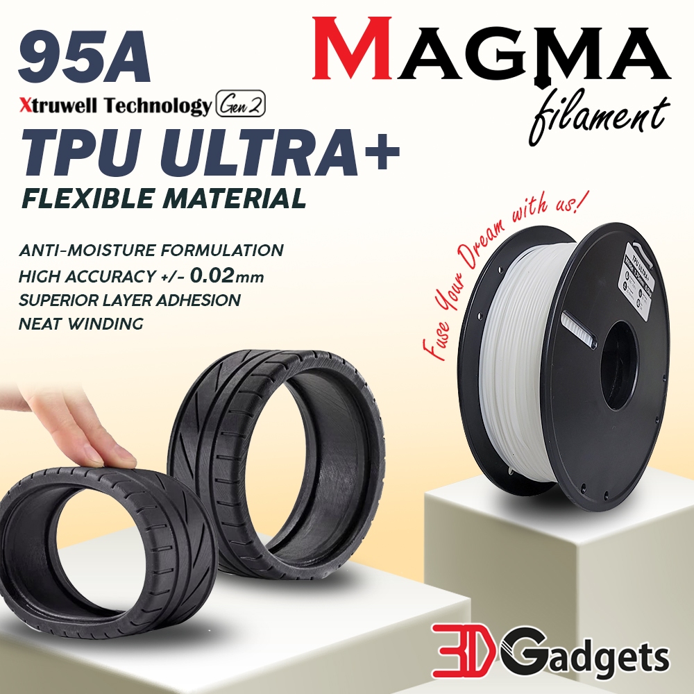 Magma FLEX TPU Ultra+ 1.75mm 0.5KG/1KG For FDM 3D Printer Filament ...