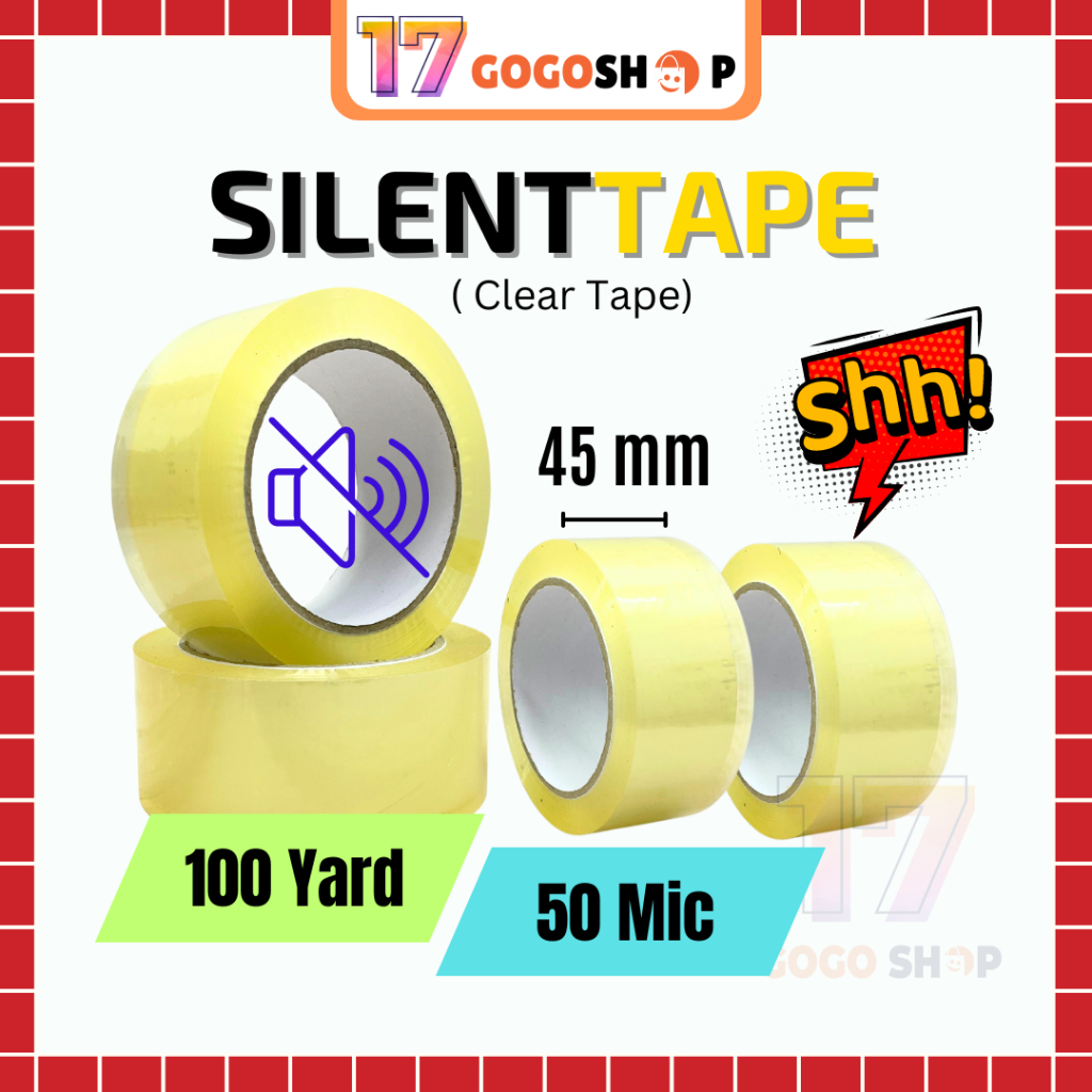 45mm*100Y*50mic Silent Tape Mute Tape OPP Tape Strong adhesive ...