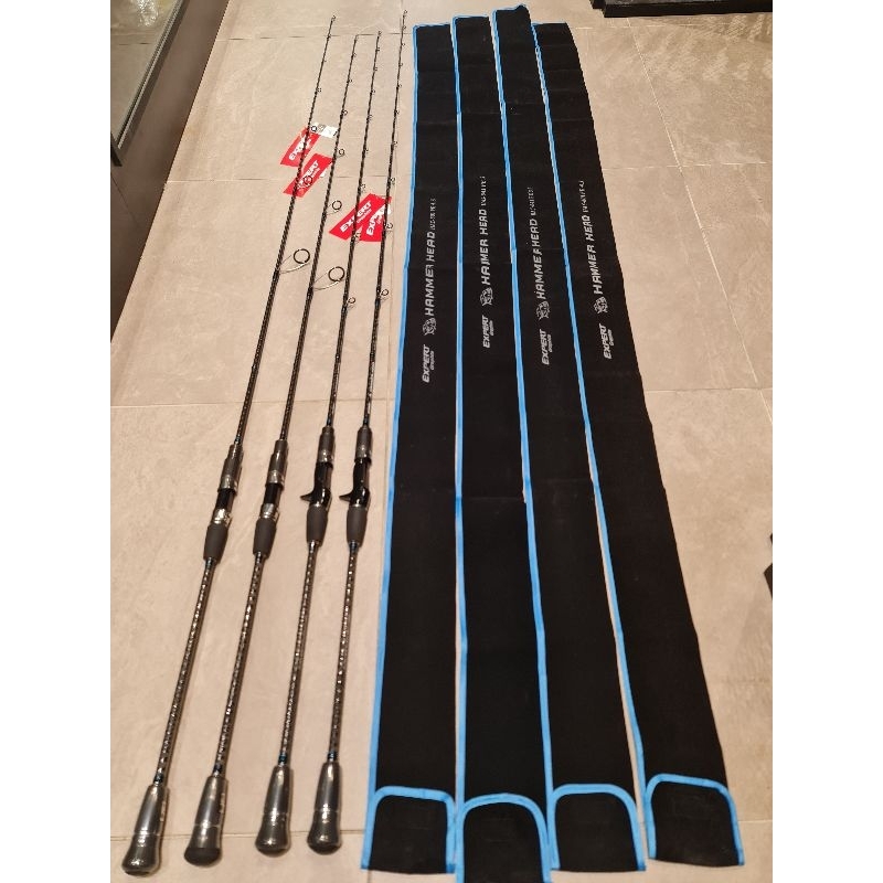 EXPERT GRAPHITE HAMMER HEAD SLOW PITCH ROD FISHING JIGGING GAME ...