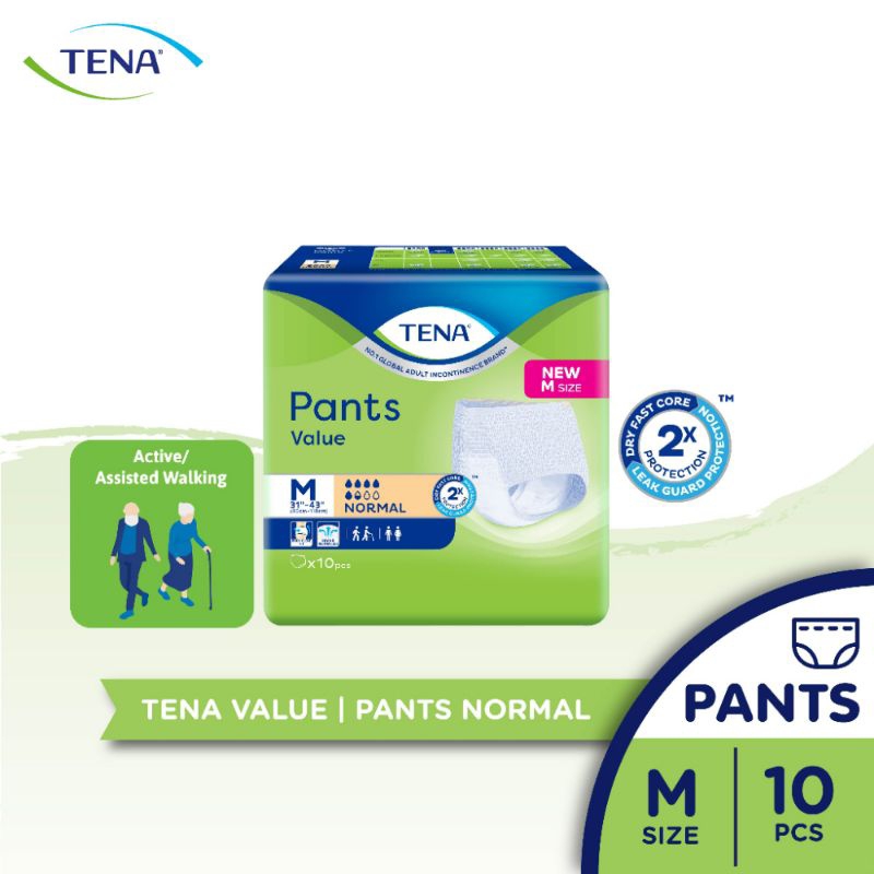 TENA PANT VALUE SIZE M/L/XL 10's | Shopee Malaysia