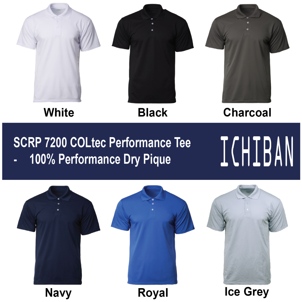 Dri-Fit Polo Collar Short Sleeve Unisex T-Shirt | Microfiber ...