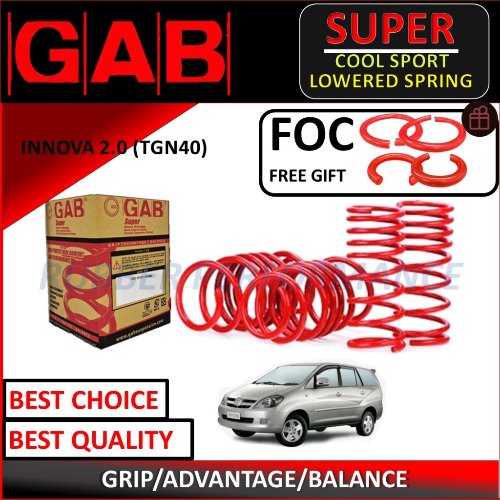 1 SET ORIGINAL GAB SPRING SPORT LOWERED SPRING SPORT INNOVA 2.0 (TGN40 ...