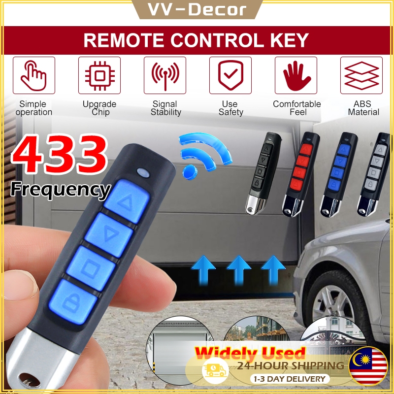 330/433mhz Auto Gate Remote Control 4 Button Garage Door Remote Key ...