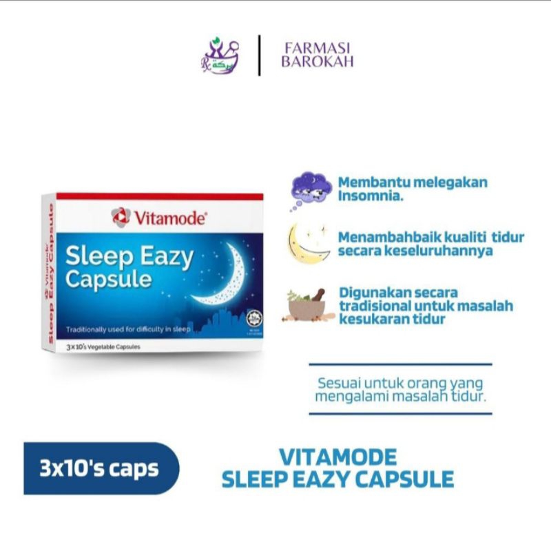 VITAMODE SLEEP EAZY CAPSULE 3X10'S | Shopee Malaysia