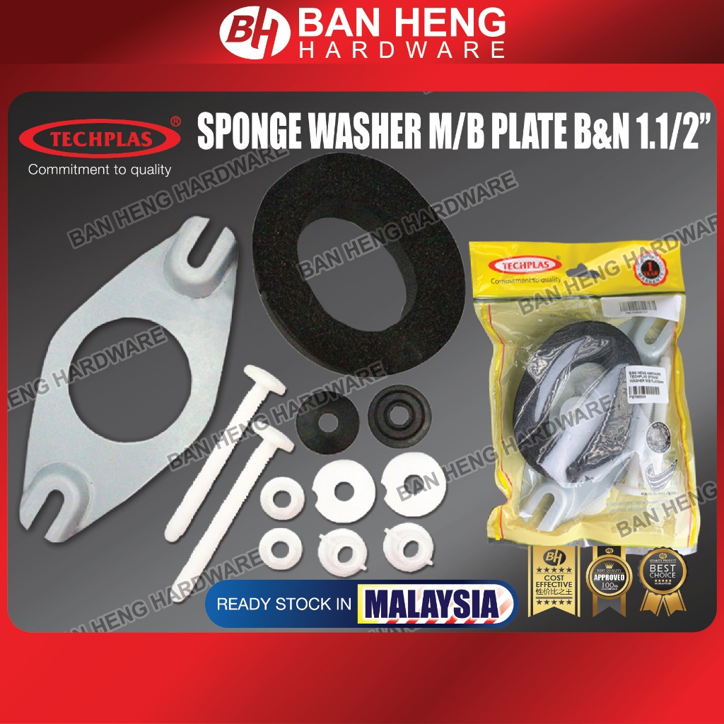 TECHPLAS 1028 40MM CLOSE COUPLED SPONGE WASHER, METAL BUTTERFLY PLATE ...