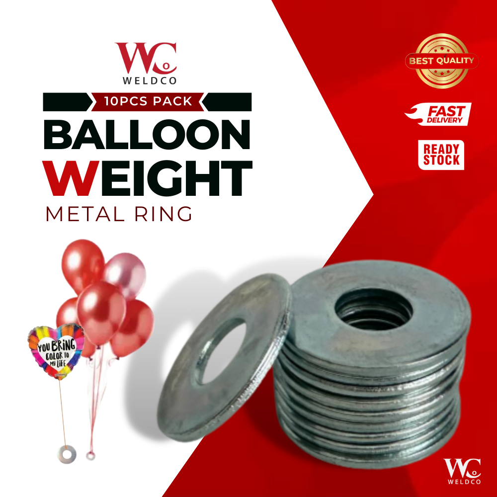 [READY STOCK] 10PCS Balloon Weight Metal Ring Weight / Pemberat Belon ...