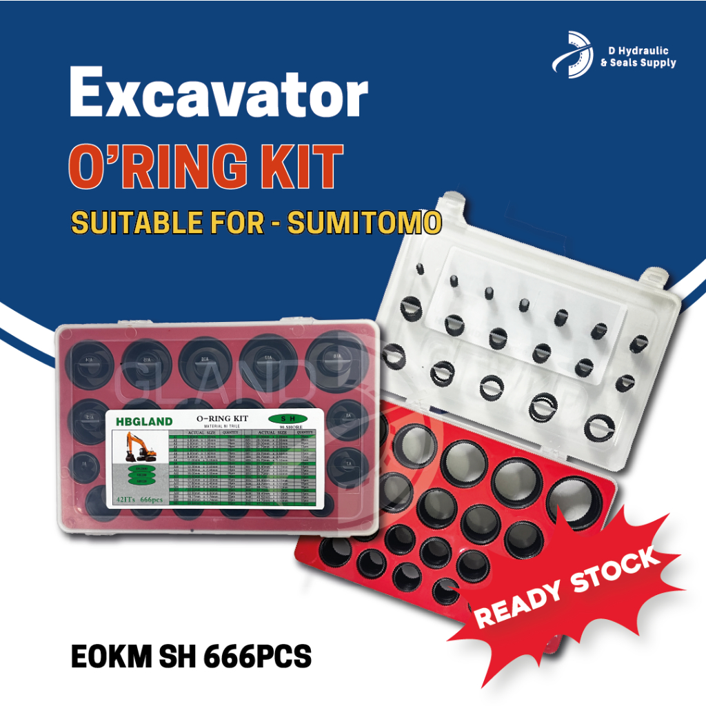 Sumitomo Komatsu Caterpillar Hydraulic Excavator O-Ring Kit O-Ring Box ...