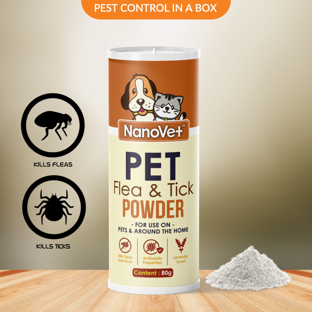Nanovet™ Flea & Tick Powder for Cats and Dogs - 80gm | Shopee Malaysia