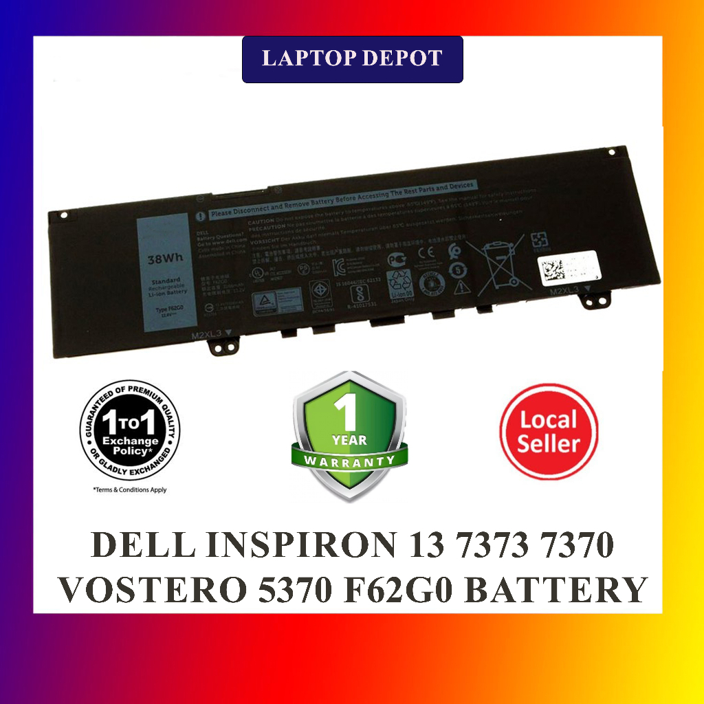 Dell Inspiron 13 5370 7370 7373 Vostro 5370 F62G0 CHA01 RPJC3 39DY5 ...
