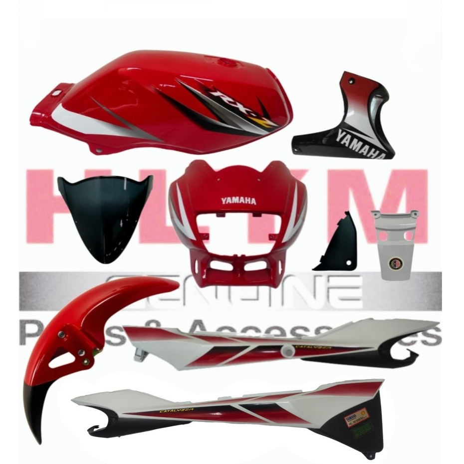 RXZ HLYM 100% ORIGINAL YAMAHA 5PV CATAL CATALYZER MERAH PUTIH BODY ...