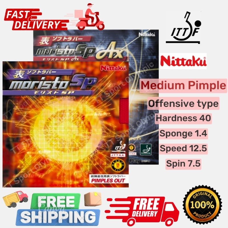 Nittaku Moristo SP Medium Pimple Offensive High Quality Table Tennis ...