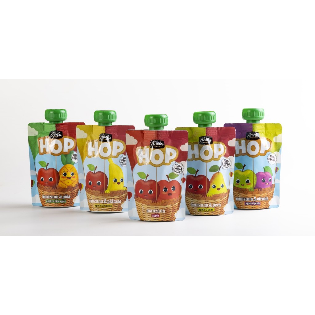 Anela Hop Baby Food Puree 100g - Apple Banana+Apple Pear ...