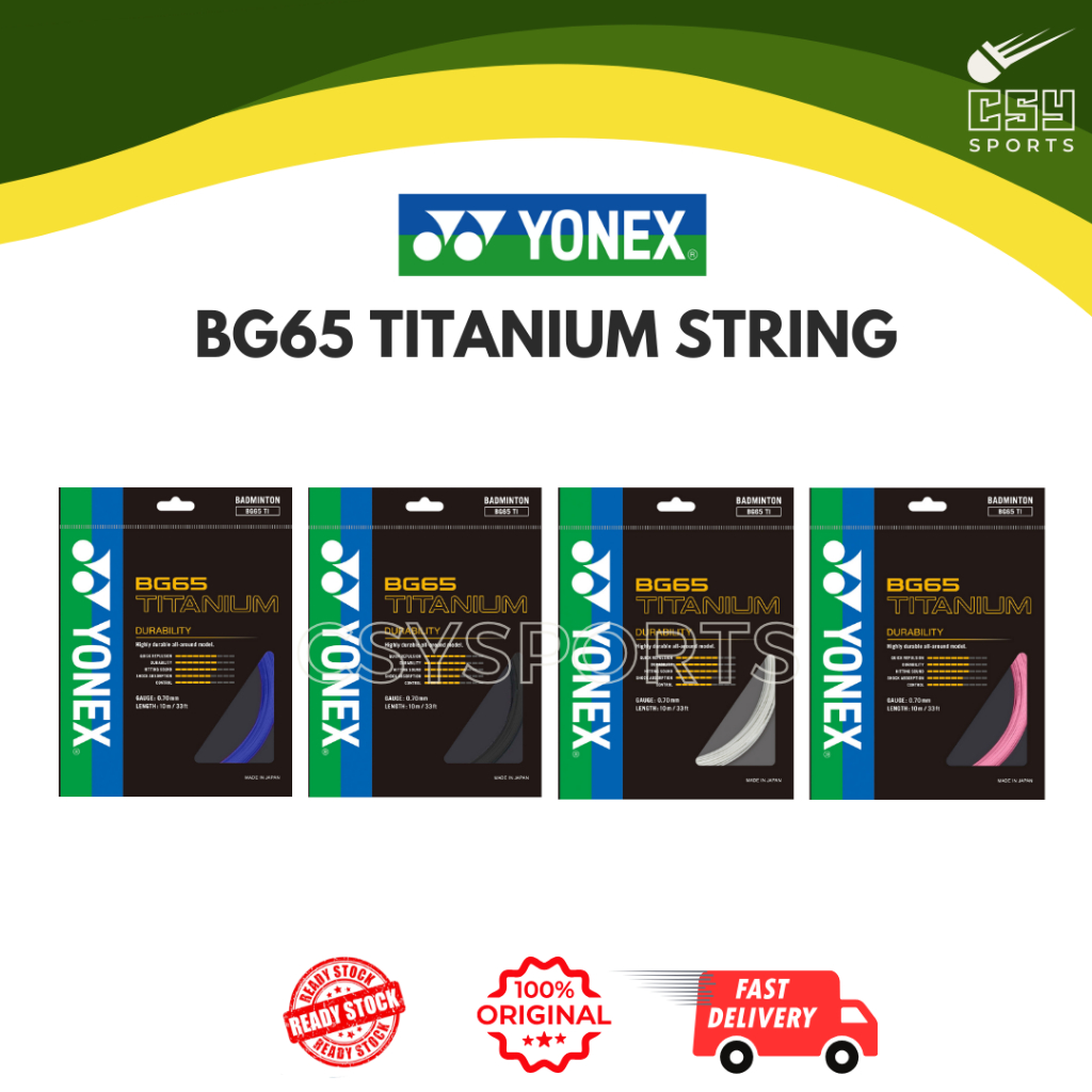 [100% ORI] YONEX Badminton String BG65 Titanium | Shopee Malaysia