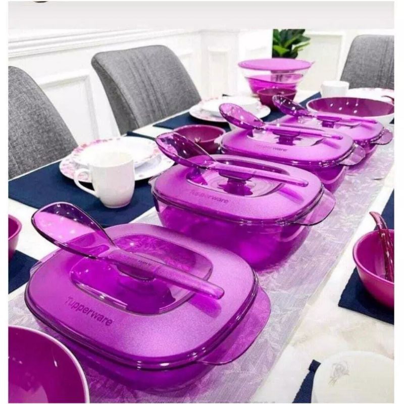 Tupperware Exclusive Purple Crystalline Rice Server set with gift box ...
