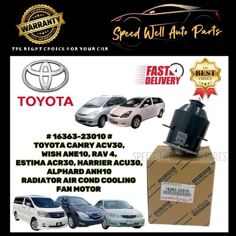 TOYOTA WISH ZNE10, CAMRY ACV30, ESTIMA ACR30, HARRIER ACU30, RAV 4 ...