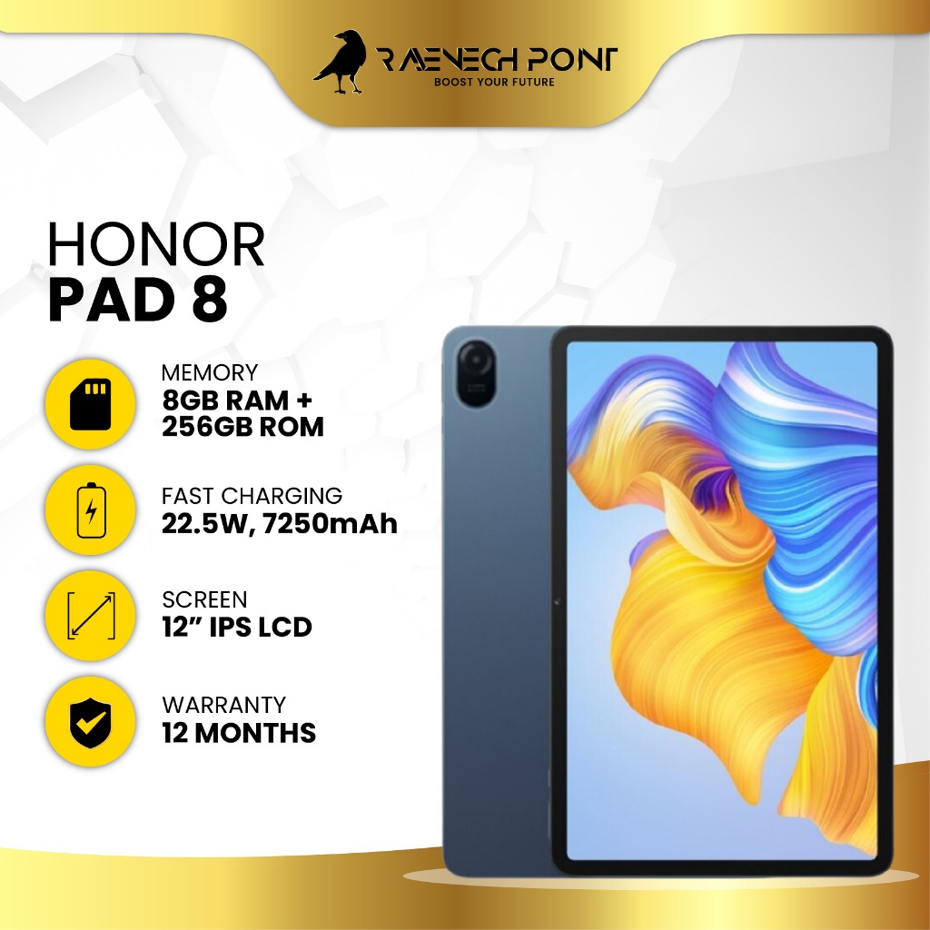 Honor Pad 8 12” WIFI 8/256GB Tablet Android Honor Tablet Original 平板电脑 ...