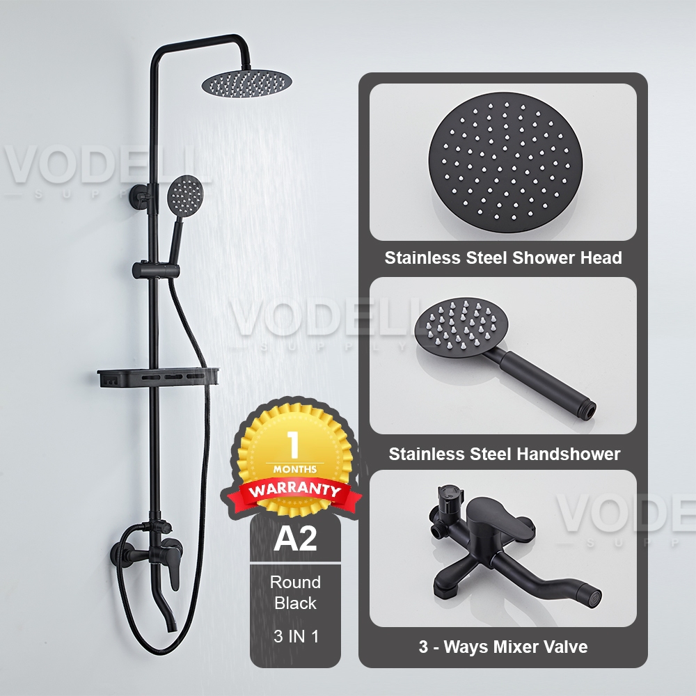 VODELL 304 Stainless Steel 4in1 Digital Shower Set Bathroom Mixer ...