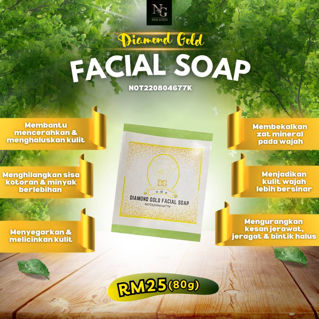 FACIAL SOAP DIAMOND GOLD BEAUTY ADVANCED FORMULA SABUN PENCUCI MUKA ...