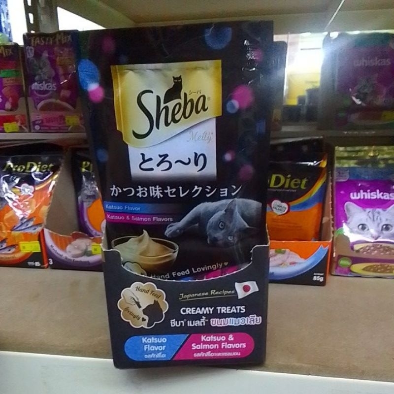 Sheba Melty Cat Creamy Treats 12gram x 4 sachet (Katsuo + Katsuo ...