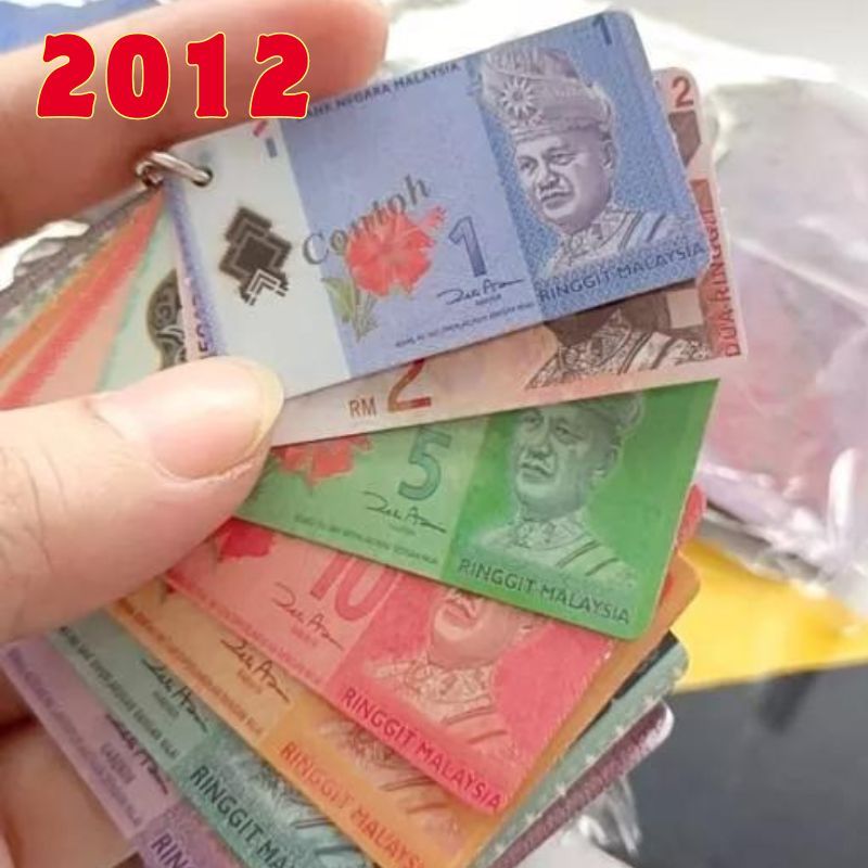 SOUVENIR MALAYSIA SAMPLE GIFT KEYCHAIN RINGGIT COLLECTION PAPER NOTE ...