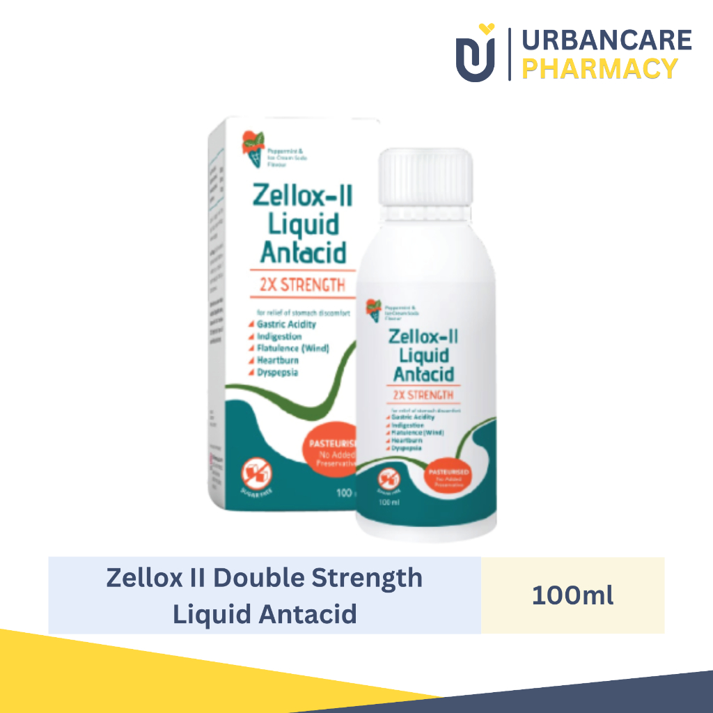 Zellox II Double Strength Liquid Antacid 100ml | Shopee Malaysia