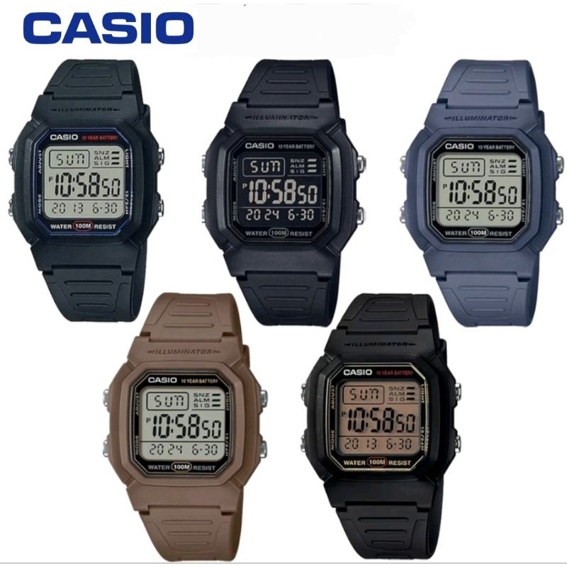 [2YEARS WARRANTY] Casio Men Watches W-800H-1B W-800H-1A & W-800HG-9A Jam Lelaki Digital Sports ...