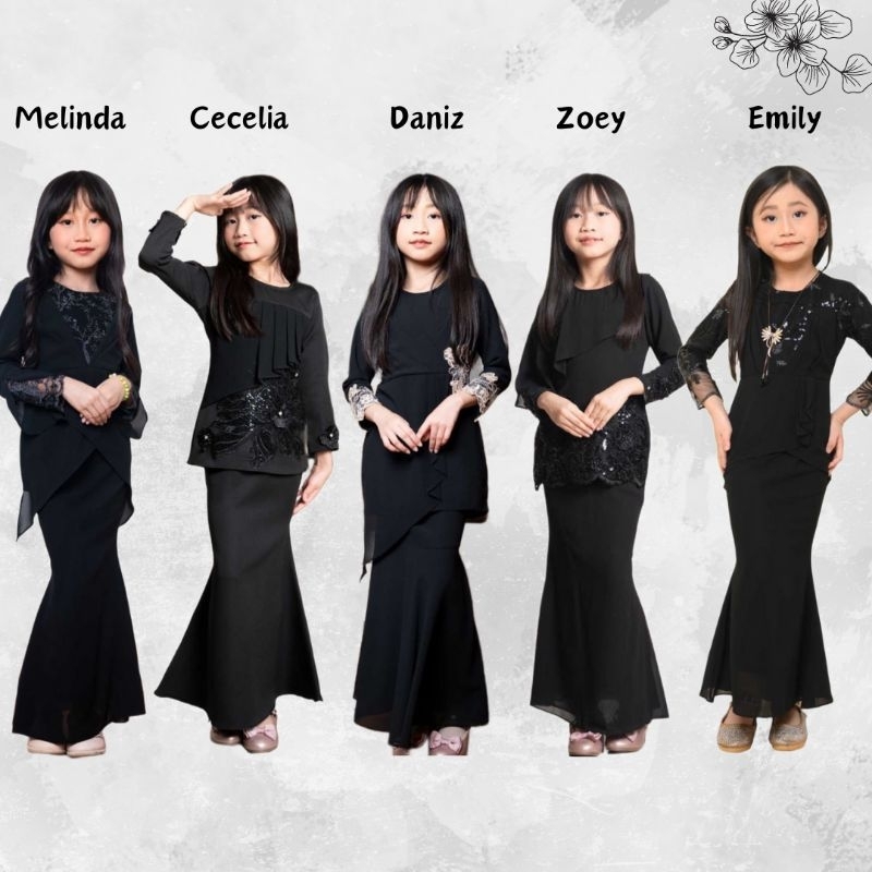 Baju Raya BLACK HITAM 2025 | Sedondon Family. Baju Melayu Baju Kurung ...