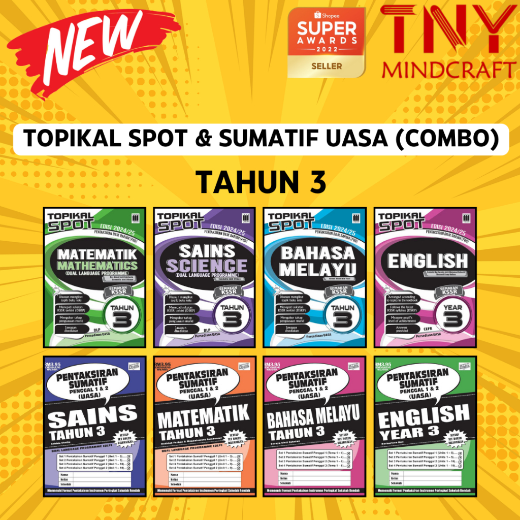 [TNY] COMBO SET: (Tahun 1 - 6) Topikal Spot & Sumatif UASA Latihan Anak ...