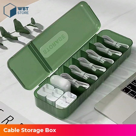 Cable Box / Cable Organiser / USB Cable Storage Box / Desk Organiser ...