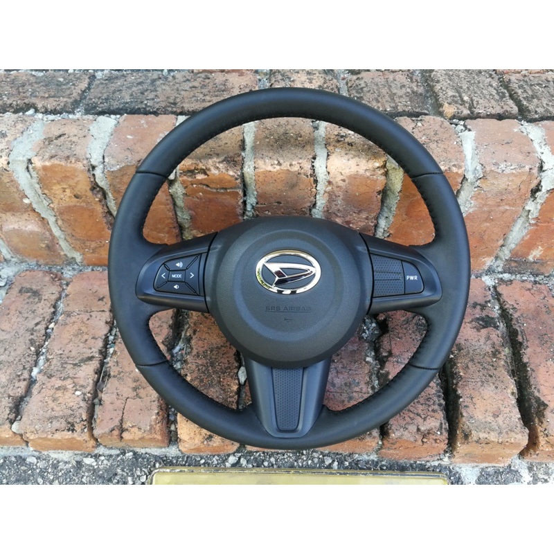 Perodua Myvi Passo Steering Wheel BlackFull Leaher | Shopee Malaysia