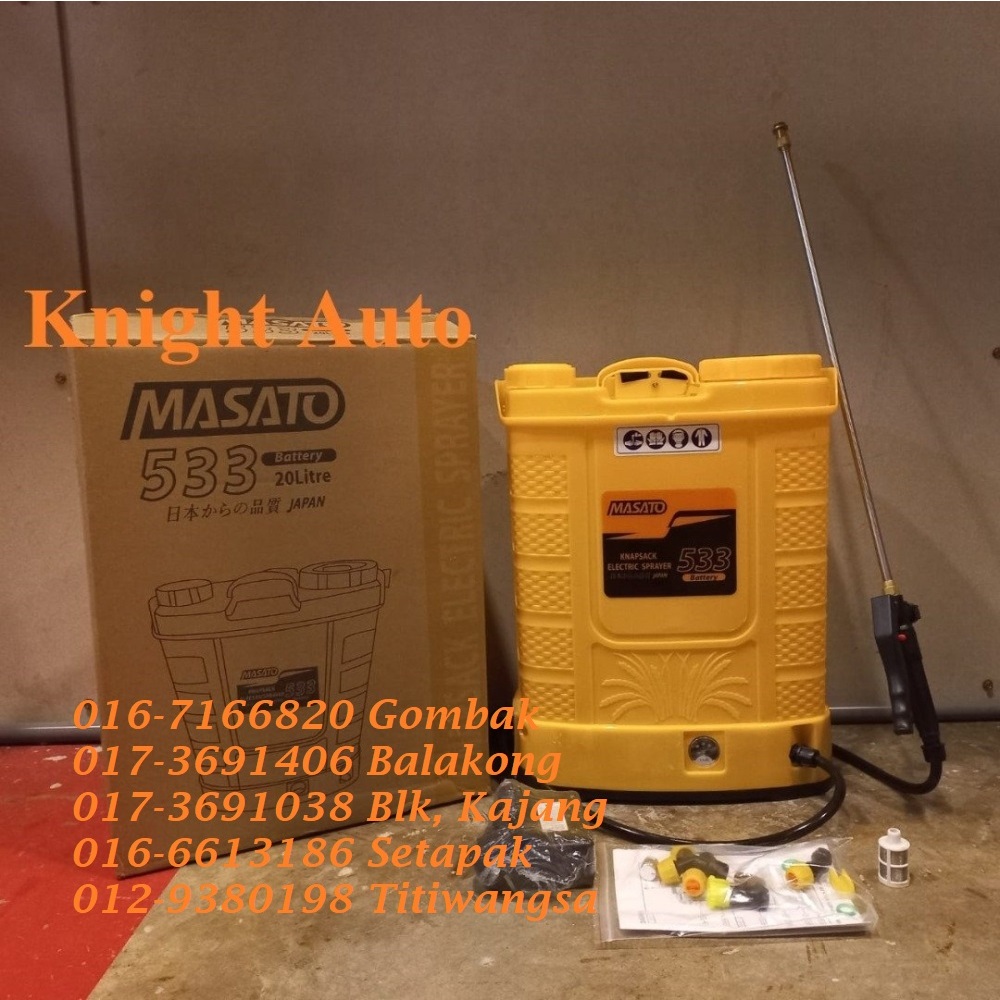 Masato MST533 Knapsack Electric Sprayer 20L-Double Pump ID33470 / Masato MST700 Knapsack Power ...